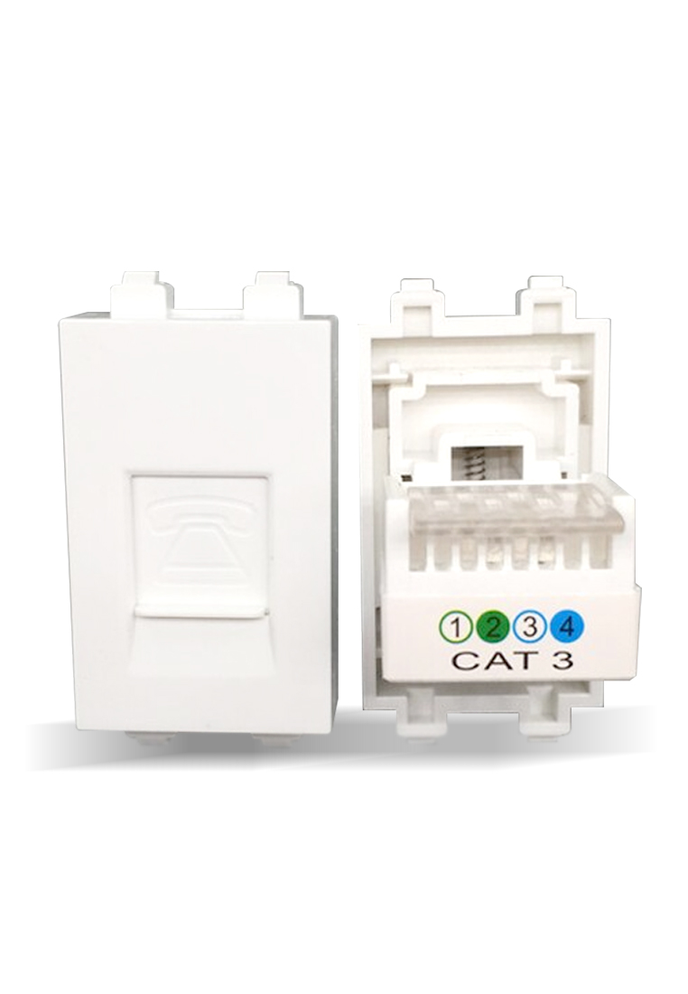 Telephone RJ11 Cat3 Wall Outlet Module | Lazada PH