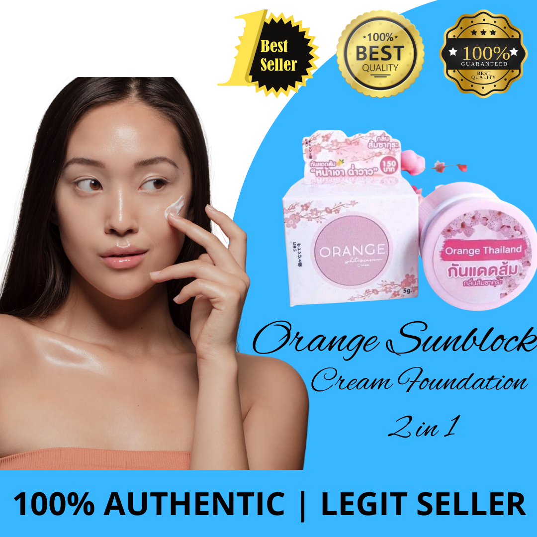 💯 ORIGINAL Orange white sunblock Foundation Spf 50 for face and body ...