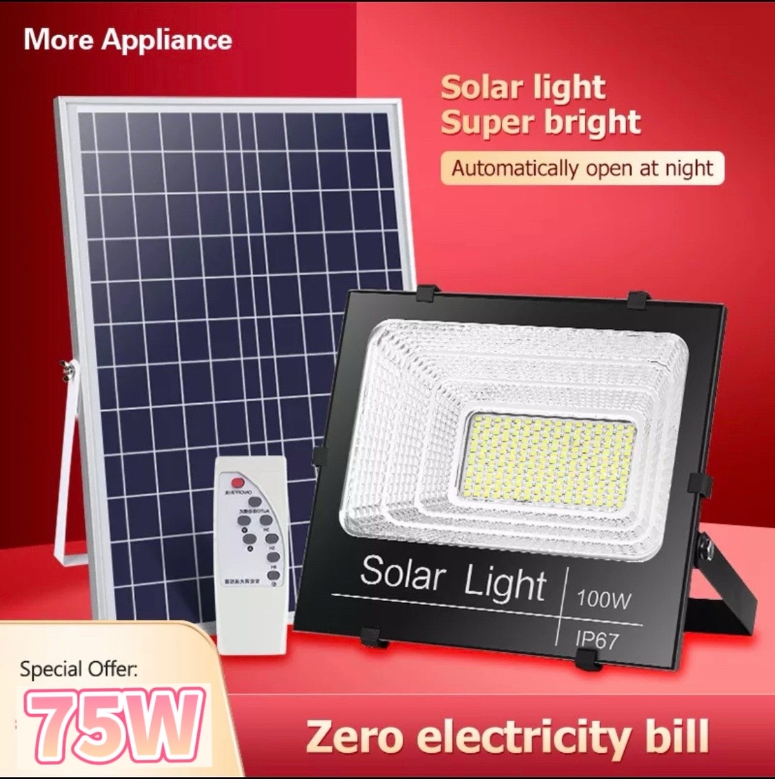 FY sound 600W IP67 solar lights with solar panel Solar Light Outdoor ...