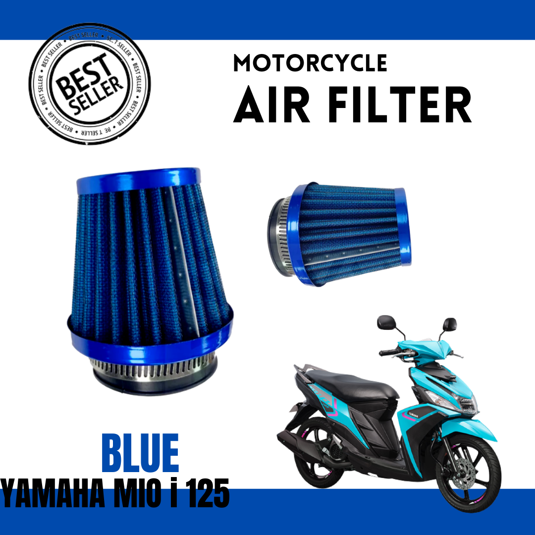 YAMAHA MIO i 125 AIR FILTER | BLUE | MOTOR AIR CLEANER EARBUDS ...