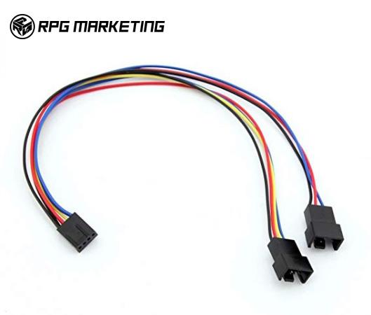 PC Fan Connector PWM Thermostat 4 Pin Female To 2x 4pin/3pin Male ...