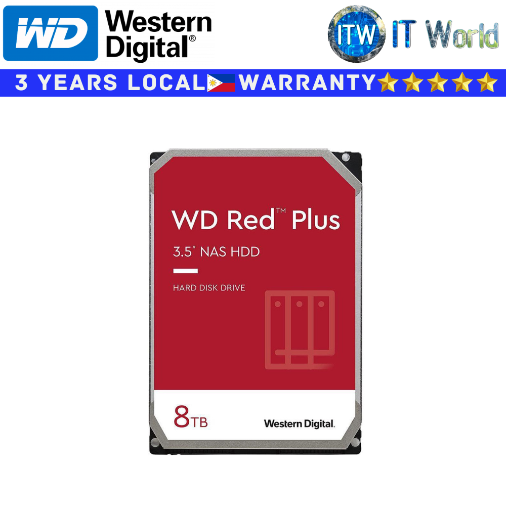 Itw | Western Digital Red Plus Hard Drive HDD 8TB 256MB Cache SATA 6GB ...