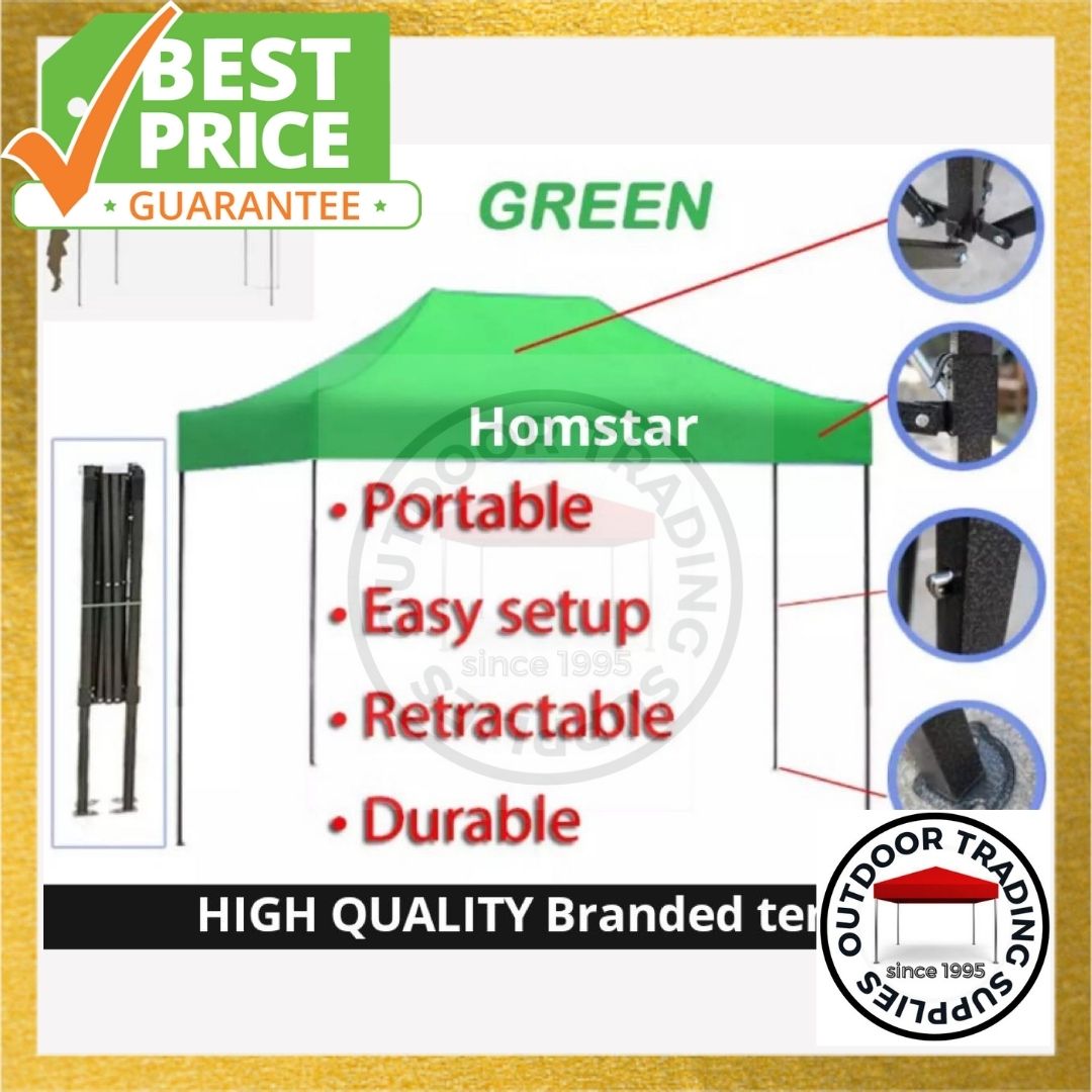 [ACTUAL PHOTO / COMPLETE SET] HOMSTAR 3m x 4.5m RETRACTABLE TENT ...