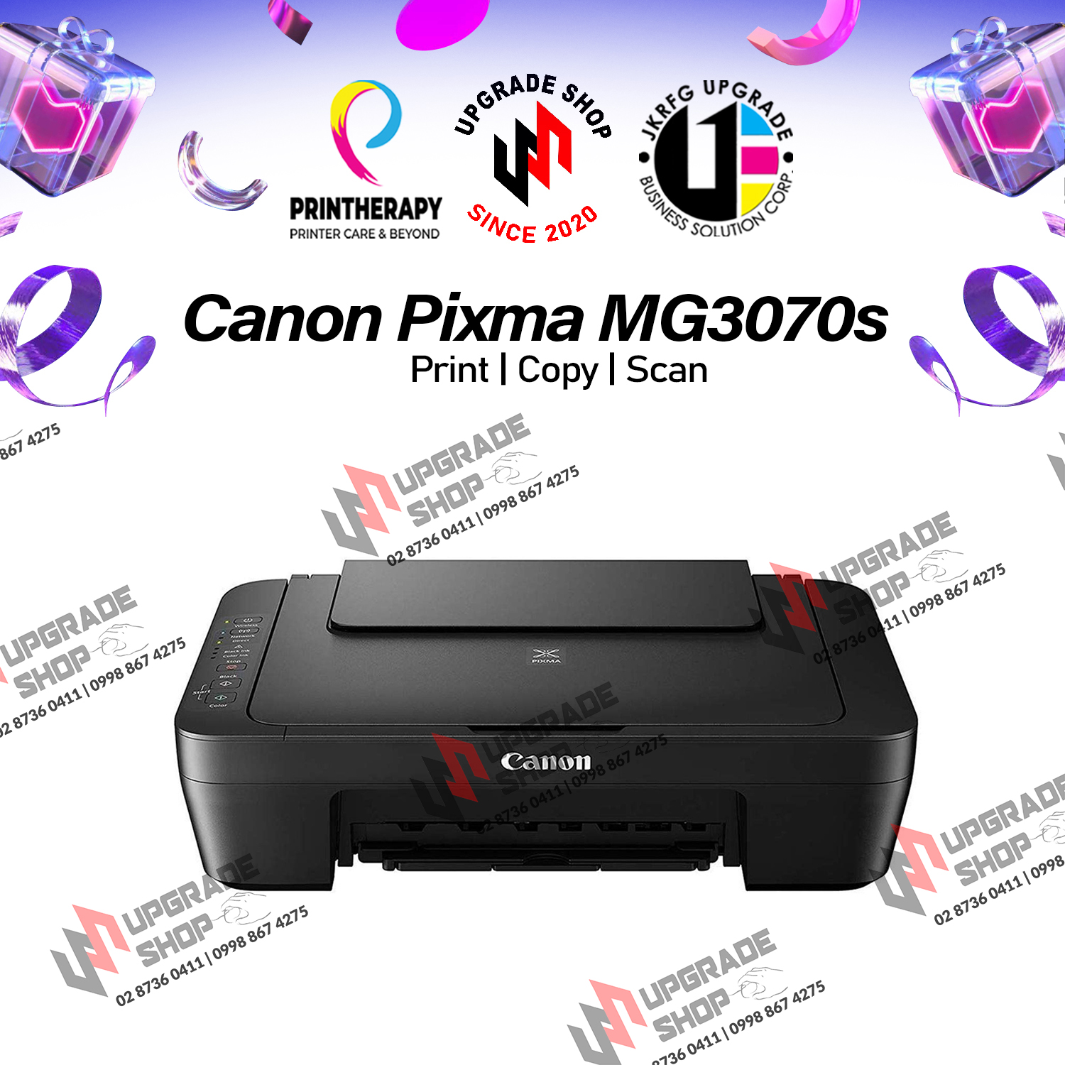 Canon Pixma MG3070s Compact Wireless All-In-One with Low-Cost ...