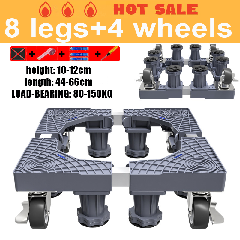 【Bearing800kg】Washing Machine Rack Stand Wheel Adjustable Washing ...