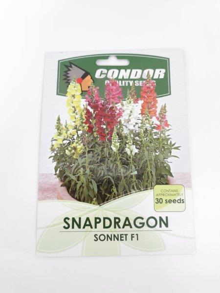 SNAPDRAGON SONNET FLOWER SEEDS BY CONDOR ( ORIGINAL GARDEN PACK ...