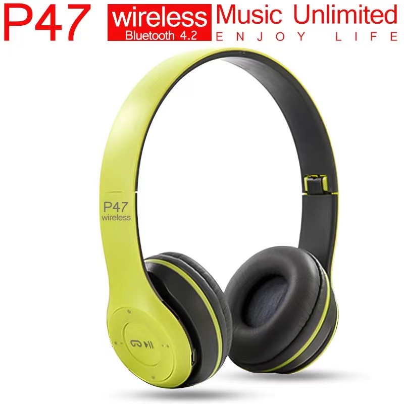 P47 Wireless Bluetooth On-Ear Headphone Headset 5.0 Bluetooth With ...
