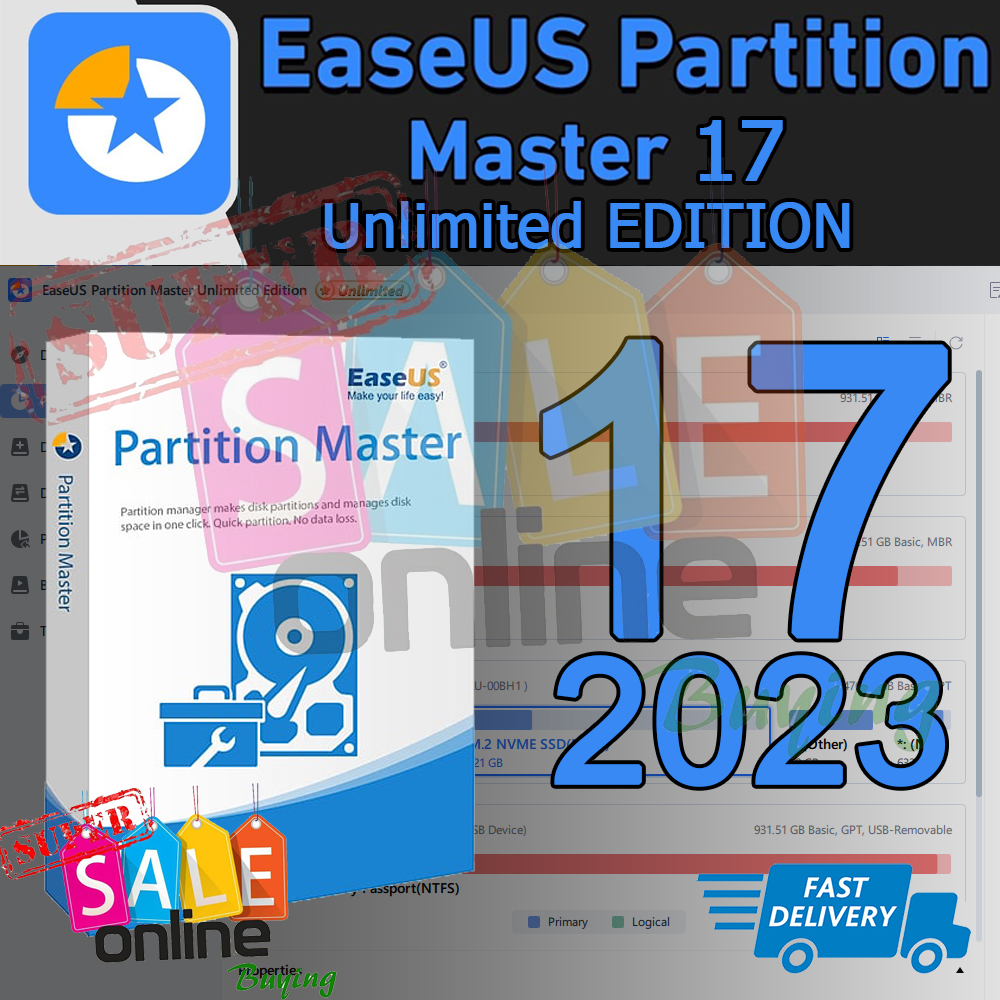 EaseUS Partition Master 17 Unlimited Edition 2023 32bit and 64bit ...