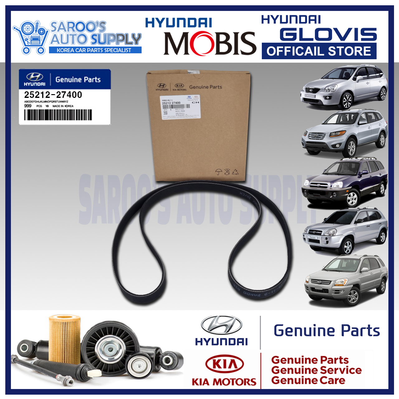 [D][Genuine] V-Belt / Fan Belt / Driver Belt For Tucson , Sportage ...