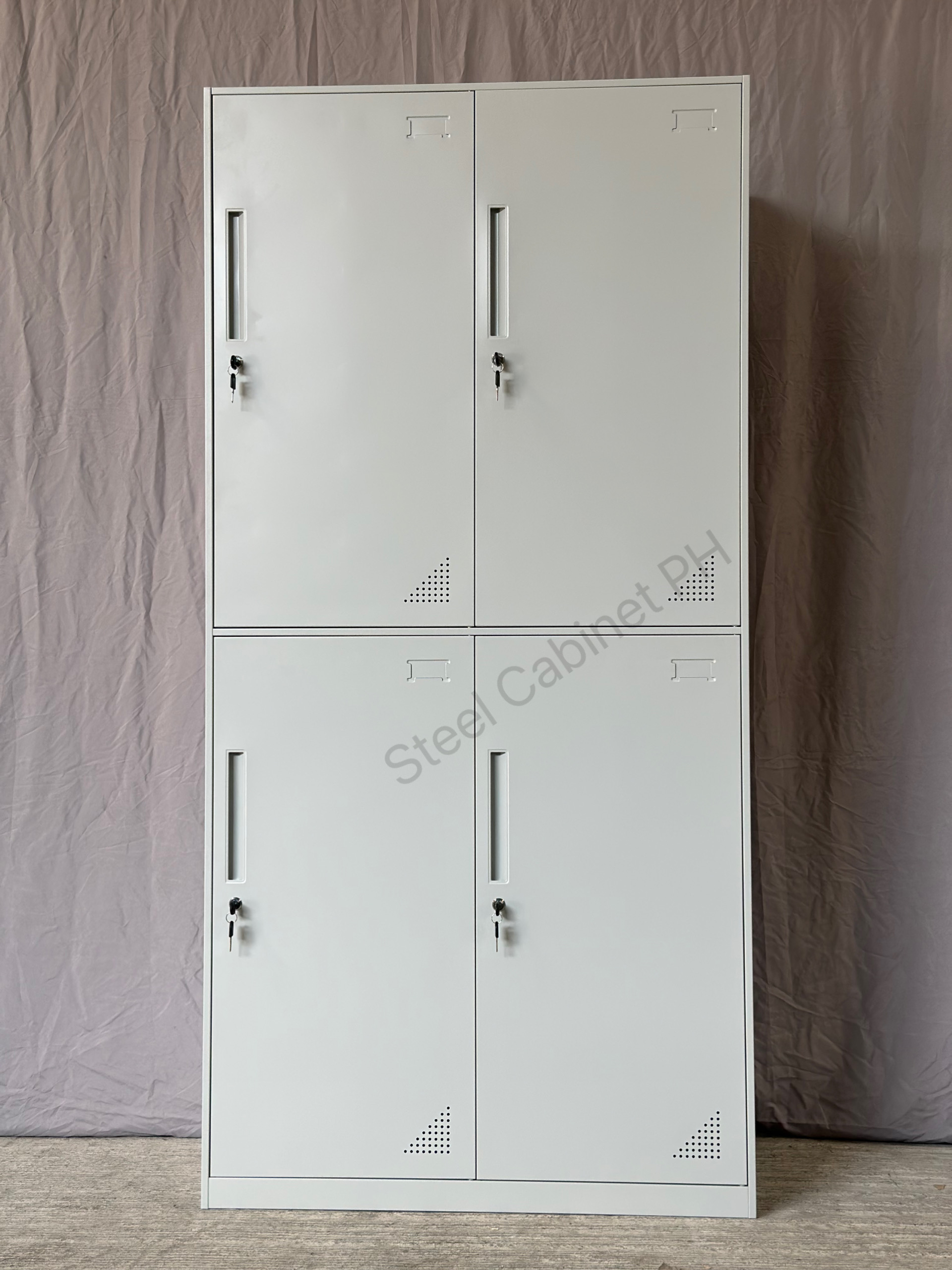 4 doors steel locker light gray color(NOT ASSEMBLED 185*90*45CM ...
