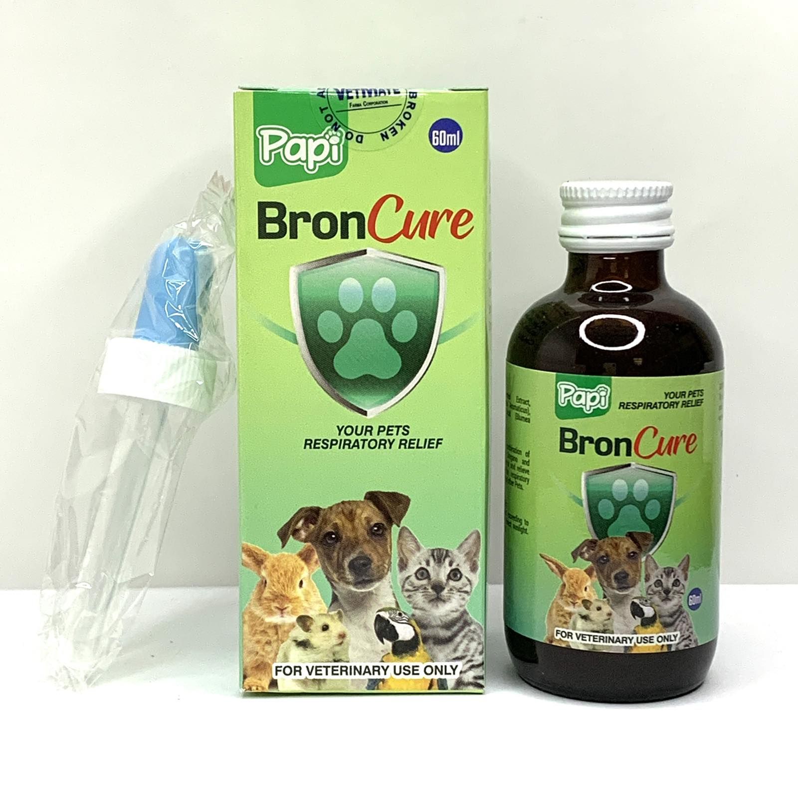 [FC REYES AGRIVET] Papi Broncure Cough & Cold Medicine for Pets (60ml ...