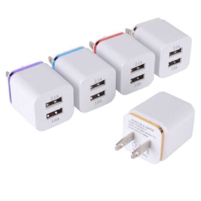 Universal Double 2 Port Plug Dual USB Power Adapter Charger | Lazada PH