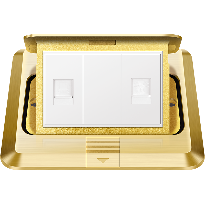 Aluminum Pop Up Floor Socket 2 Port Rj45 Duplex Access Floor Socket ...