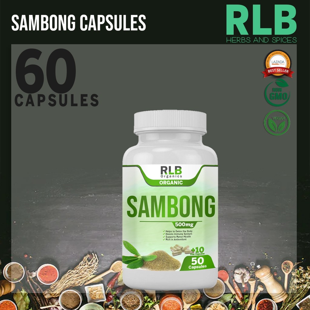 60 Capsules Organic Pure Natural Sambong Capsules - Herbal Medicine ...