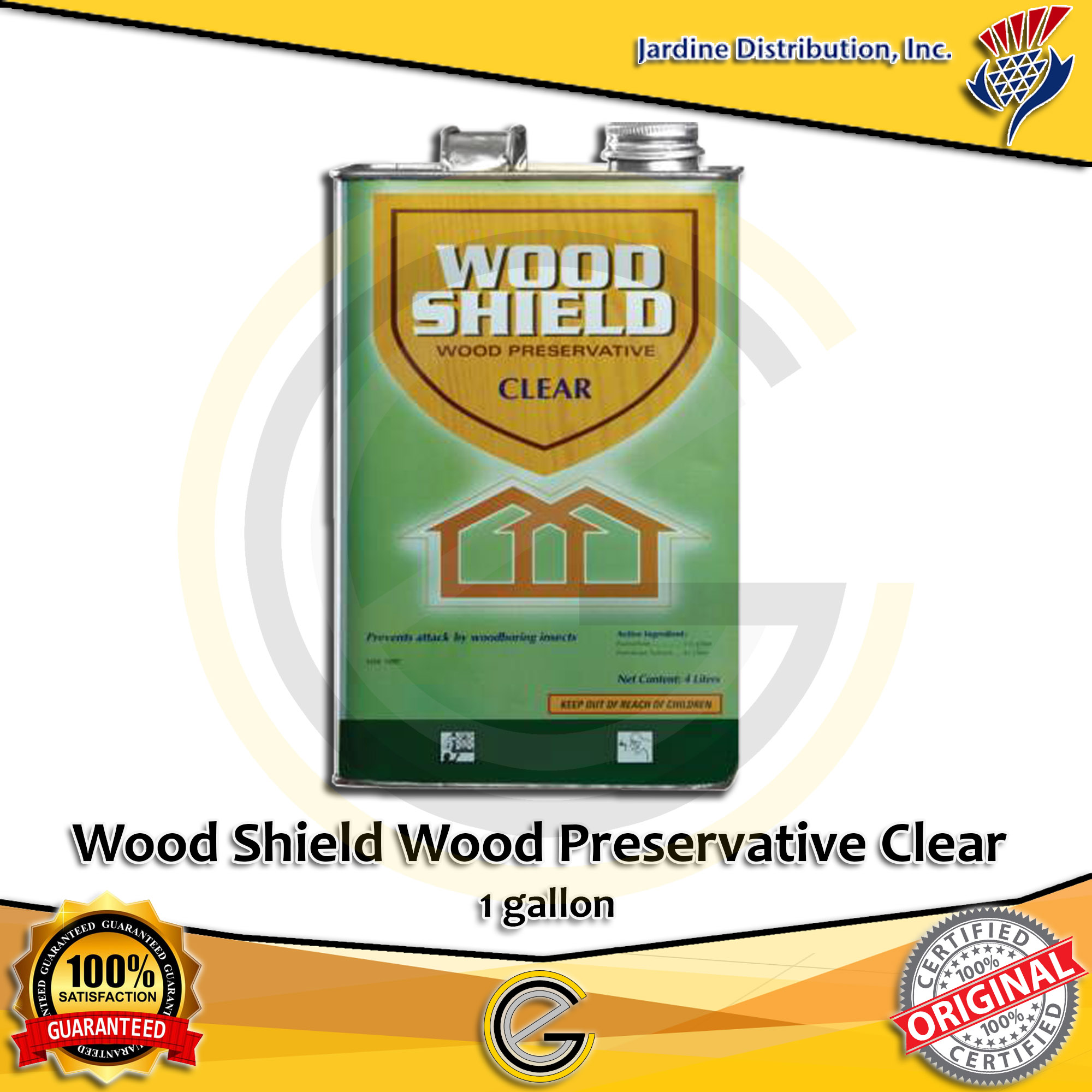 Jardine Wood Shield Wood Preservative Clear [1 gallon | 1 liter ...