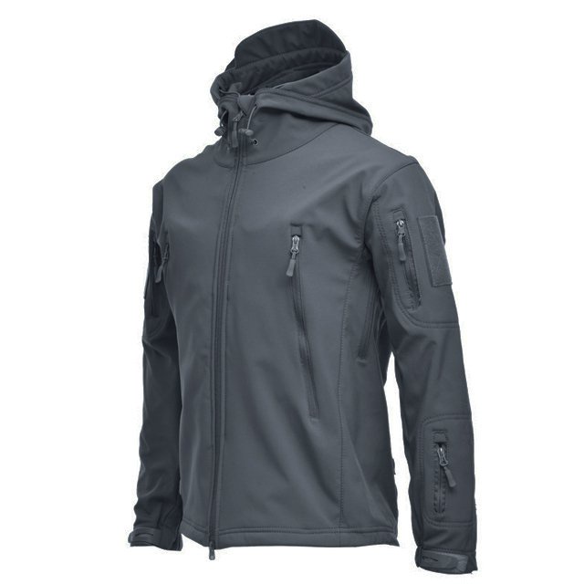 Usmartt Men's Waterproof Wind Jacket Warm Fleece Tactical Suit Jacket ...