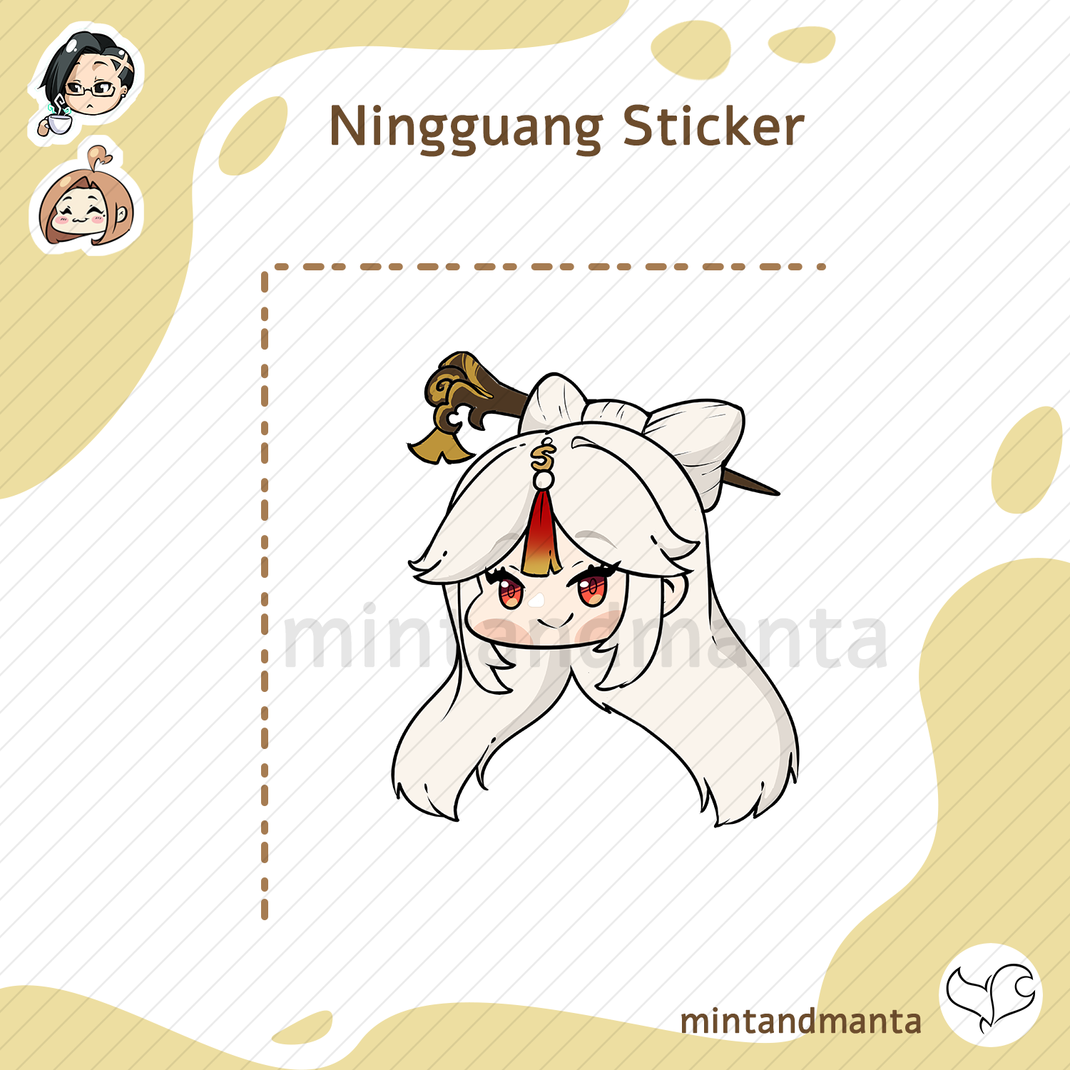 Genshin Impact Icon Sticker Liyue (WATERPROOF) | Journal Stickers ...
