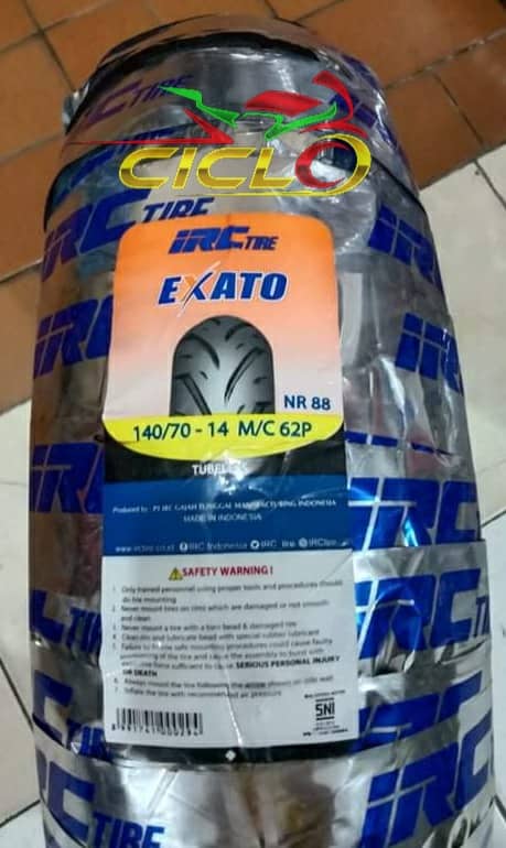 IRC EXATO 14 110/70 120/70 130/70 140/70 14 F/R AEROX CLICK Tire ...