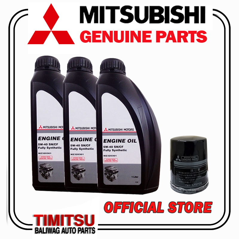 FULLY SYNTHETIC 5W-40 CHANGE OIL BUNDLE 3L MITSUBISHI MIRAGE MITSUBISHI ...