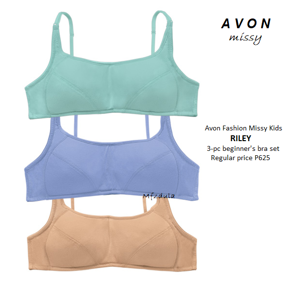 Avon Fashion Missy Kids RILEY 3-pcs beginner's bra set | Lazada PH