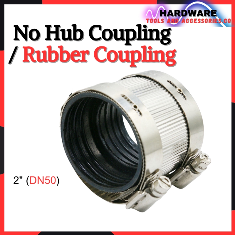 No Hub Coupling Rubber Coupling Stainless Steel Clamp Coupling Flexible ...
