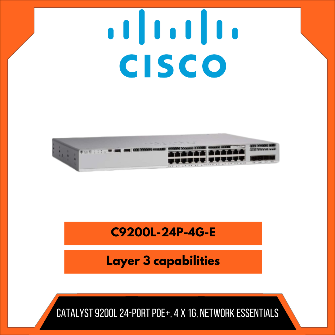 Cisco Catalyst 9200 Series Switch C9200L-24P-4G-E Network Essentials 24 ...
