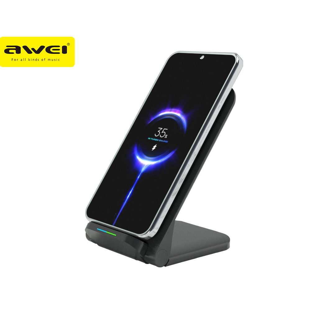 Awei W18 Foldable Wireless Charging Fast Charging with Phone Holder Non ...