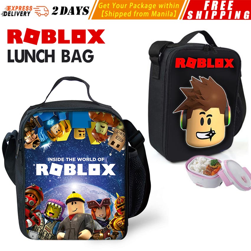 Robloxs Insulated Lunch Tote Bag for Women Cartoon Anime Game Resuable ...