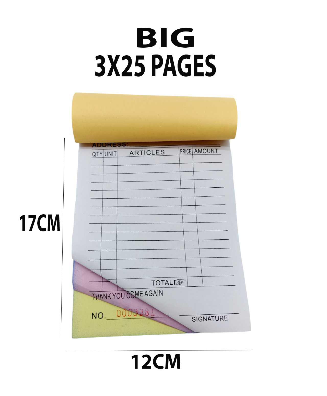 (20pcs)Small/Large Order slip Receipt Carbon less Copy Resibo / ORDER ...