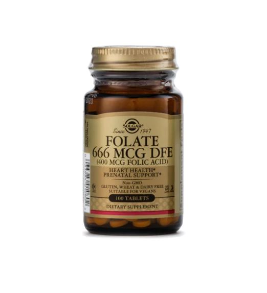 Solgar Folate 666mcg DFE (400mcg Folic Acid) 100 tablets ho | Lazada PH