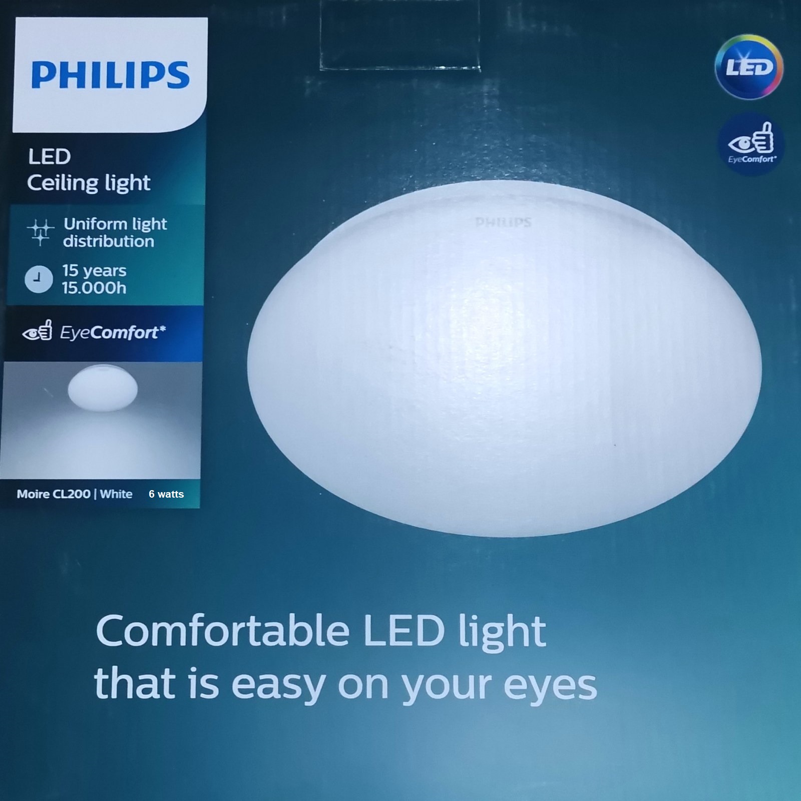 Philips Functional LED Ceiling Light Moire 6W 10W 17W Eye Comfort ...