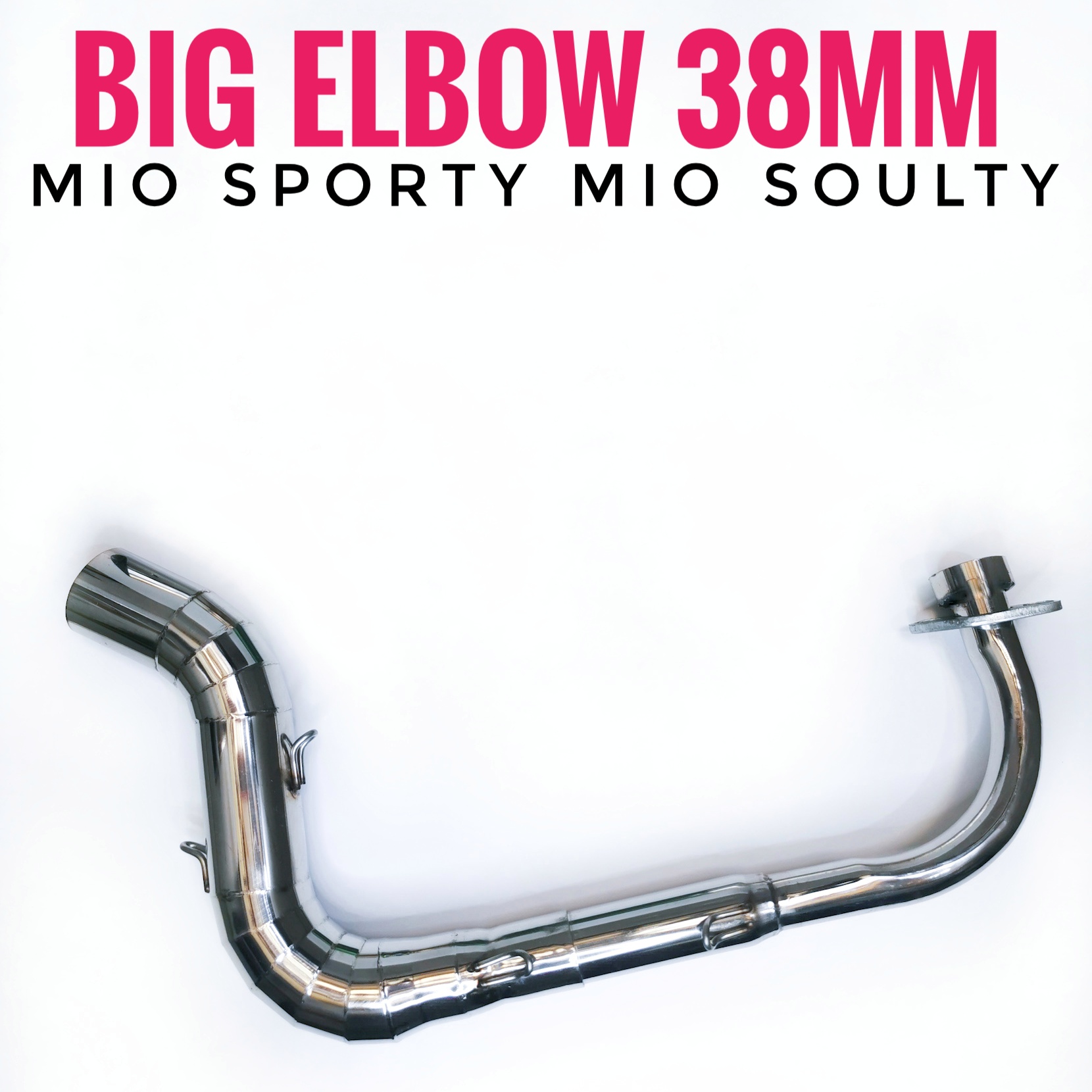 Big Elbow Motorcycle Exhaust Muffler Pipes 51mm for Mio Sporty / Soul ...