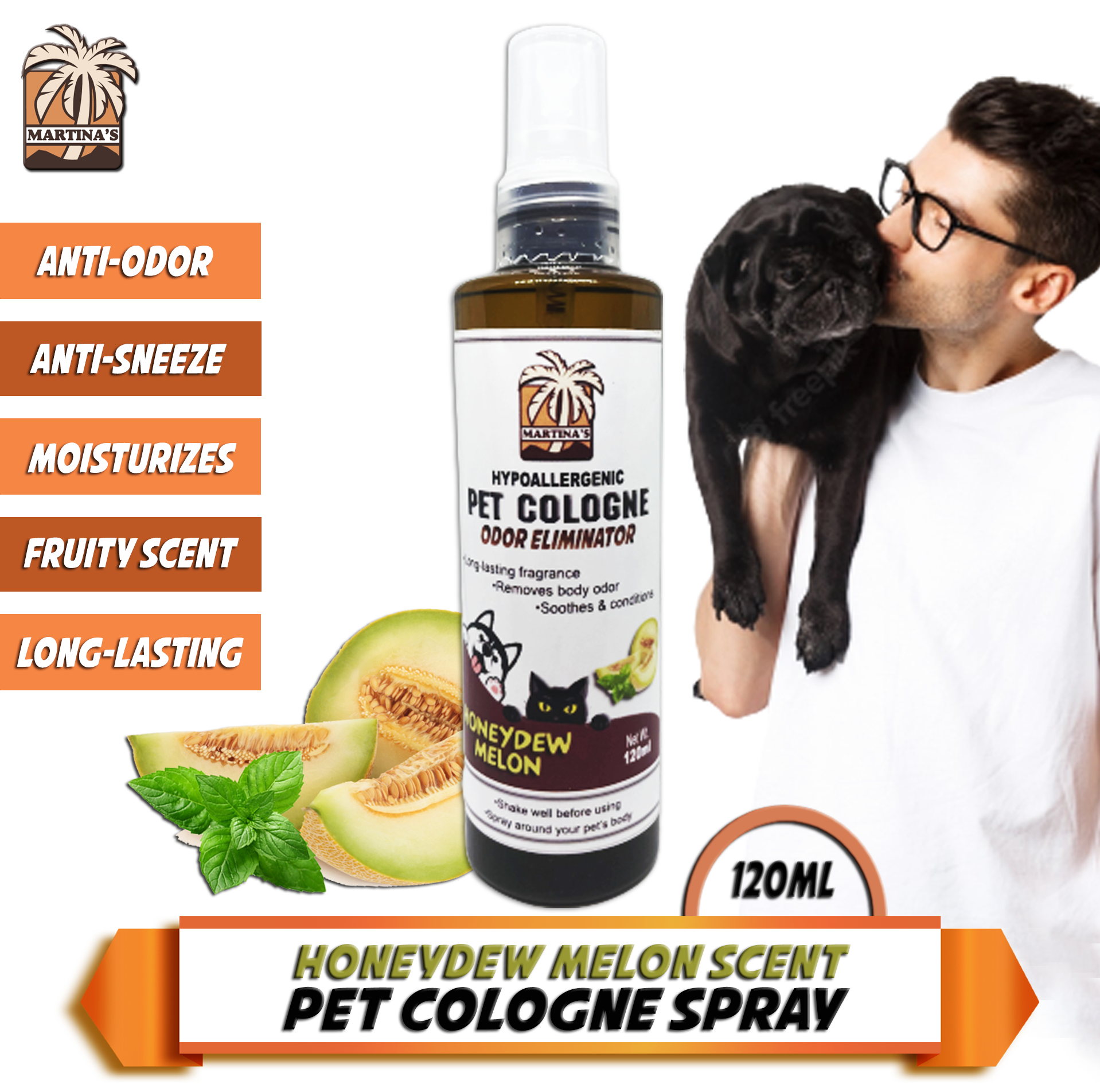 [ Long Lasting Pet Cologne ] Martina's Pet Cologne Spray Honeydew Melon ...