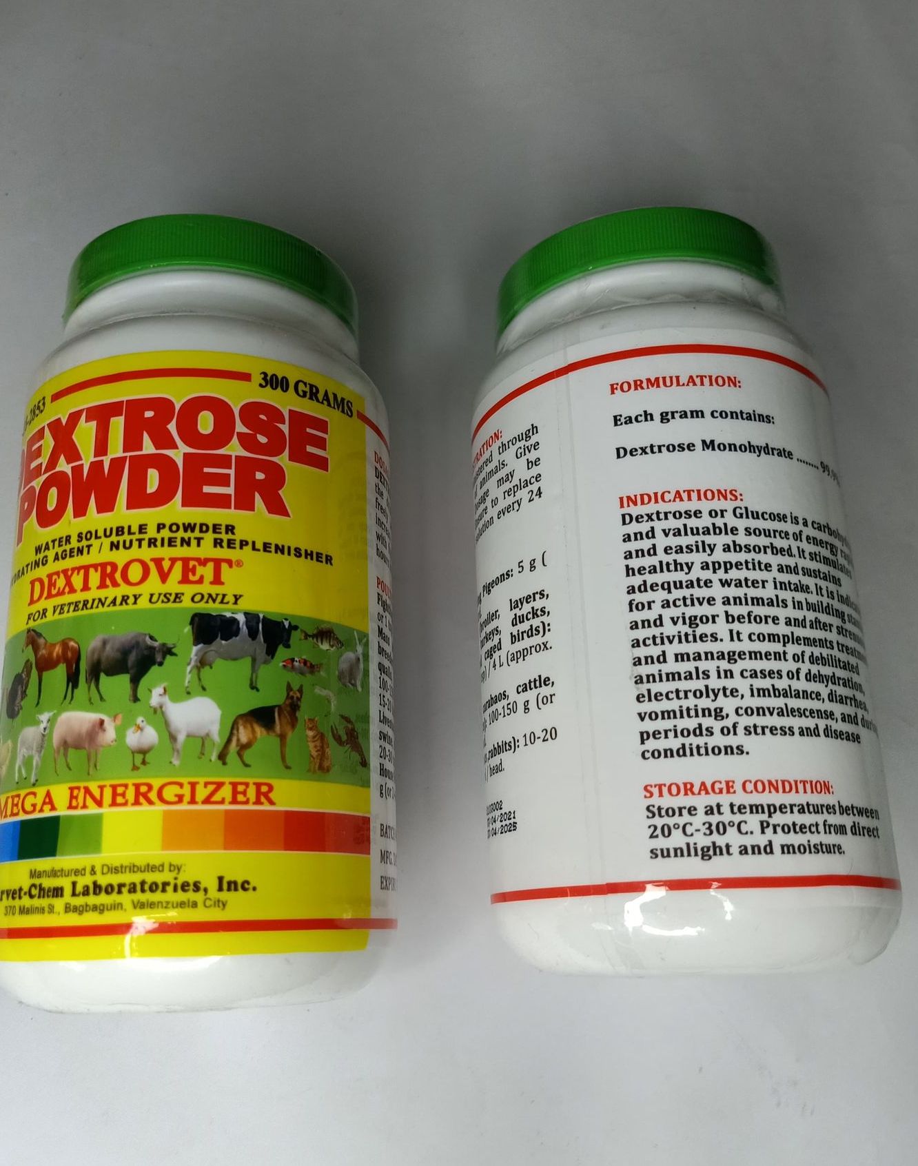 [VET SUPPORT] 2Container (300g) DEXTROSE POWDER (DEXTROVET) WATER ...