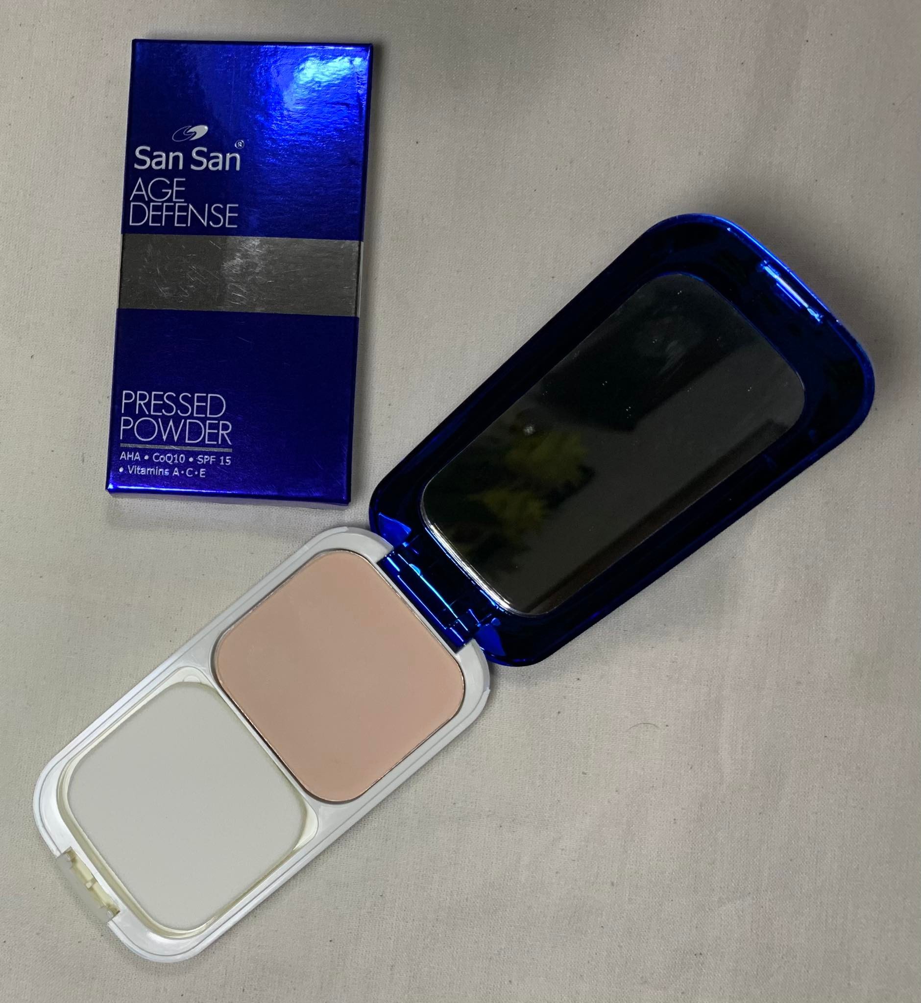 San-San AGE DEFENSE Pressed Powder 02 IVORY with SPF15 9g | Lazada PH