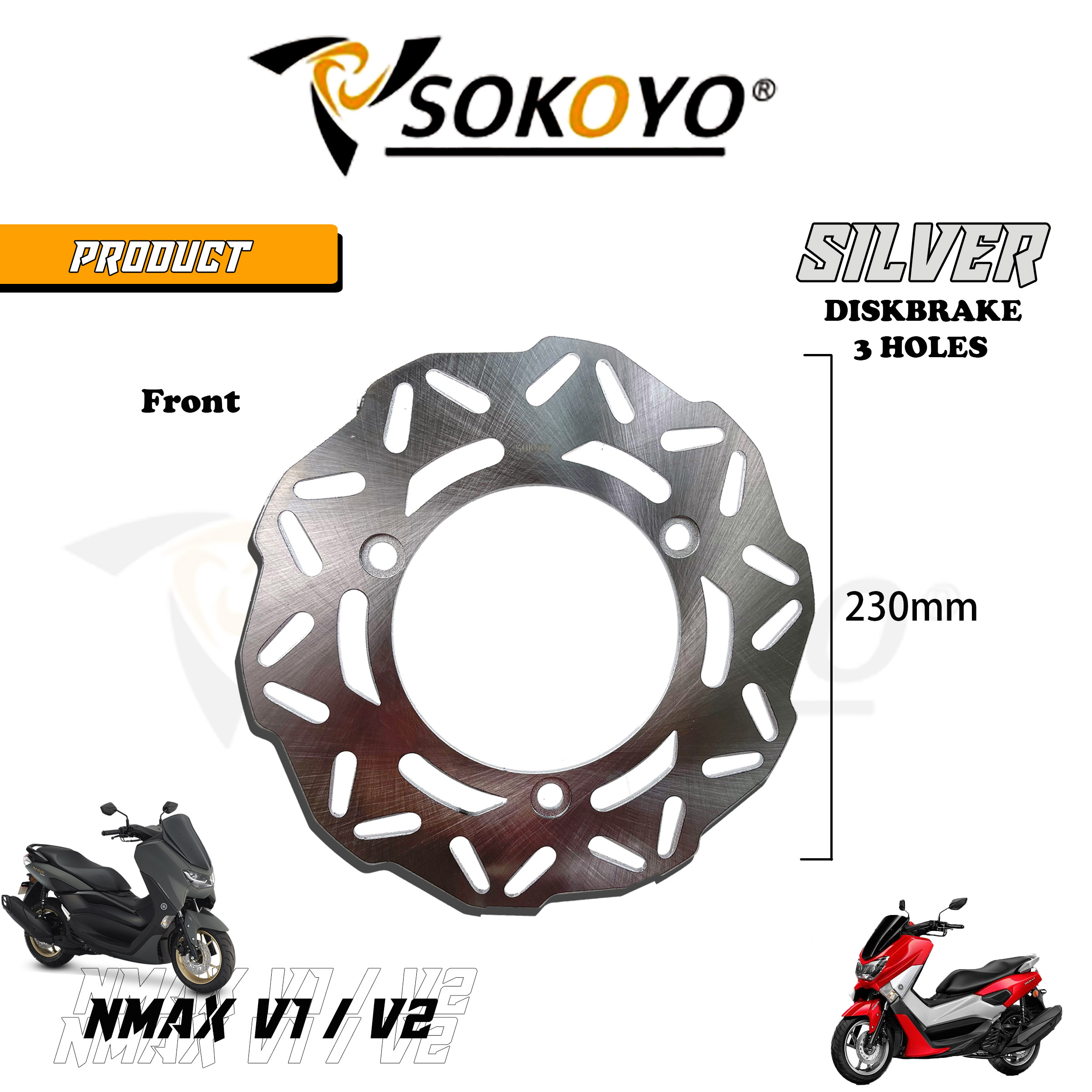 1 PC Yamaha Nmax v1 v2 v2.1 and Front Aerox v1 v2 Lighten Disc Brake ...