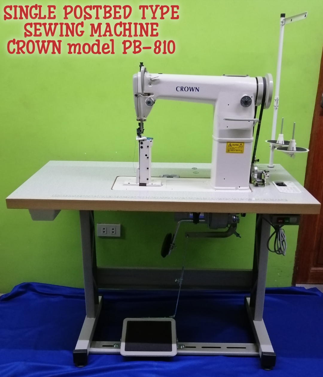 MACHINE/CROWN MODEL PB-810 SINGLE NEEDLE POSTBED TYPE SEWING MACHINE ...