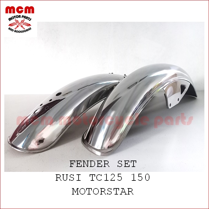 Stainless Fender Set FRONT REAR TMX 125 ALPHA Rusi Racal Motorstar ...