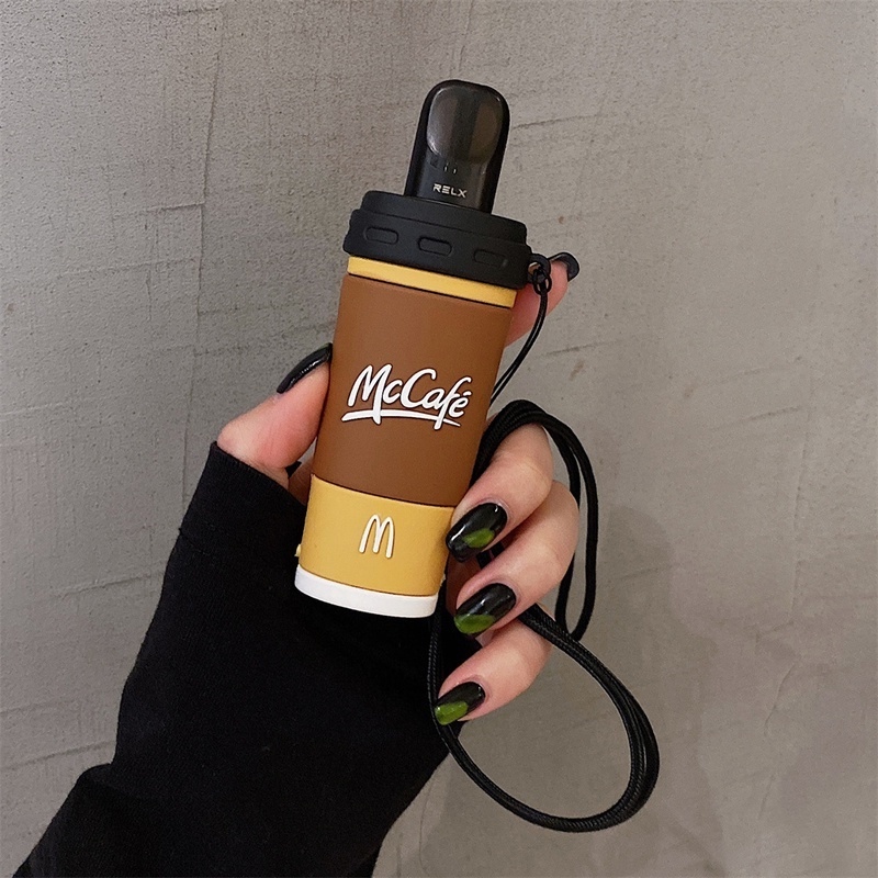 Relx Infinity/Relx Classic/SHIFTS1PodsCoffeeSilicone Case with Lanyard ...