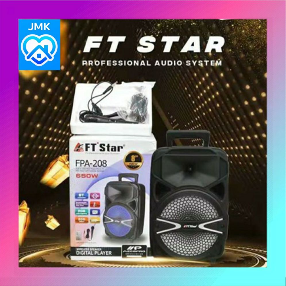 FT Star FPA-208 Portable Bluetooth 8" w/ Wire Microphone | Lazada PH
