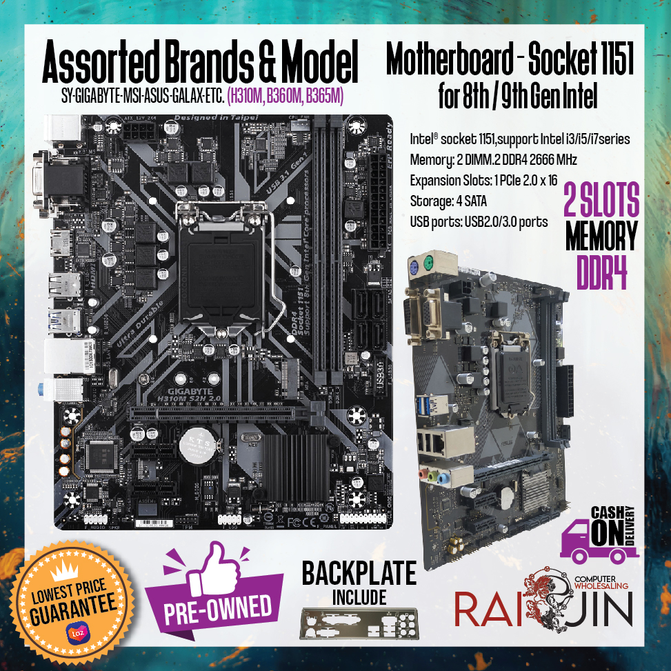 MOTHERBOARD ASSORTED ND & MODEL SOCKET LGA 1151 OPTIONS (6th & 7th Gen ...