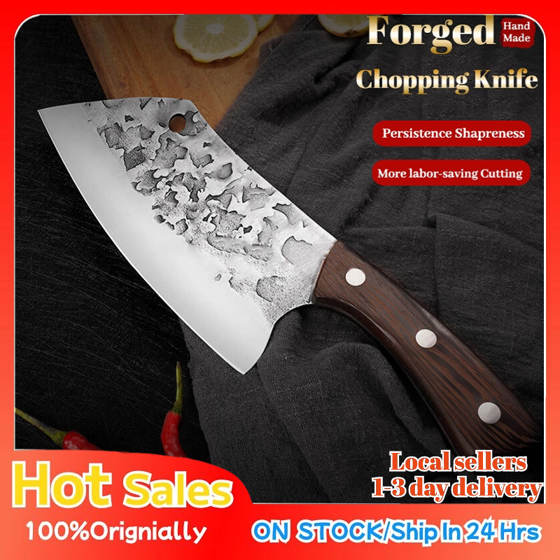 Kitchen Chef Knife Tazaki Knife Forged Bone Chopping Knife Meat Cleaver ...