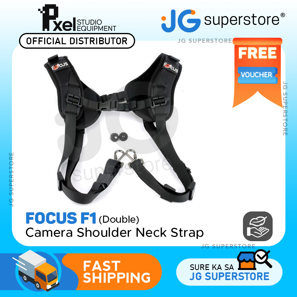 Pxel AA-CS3 Focus F1 Black Dual Quick Rapid Camera Shoulder Neck Strap ...