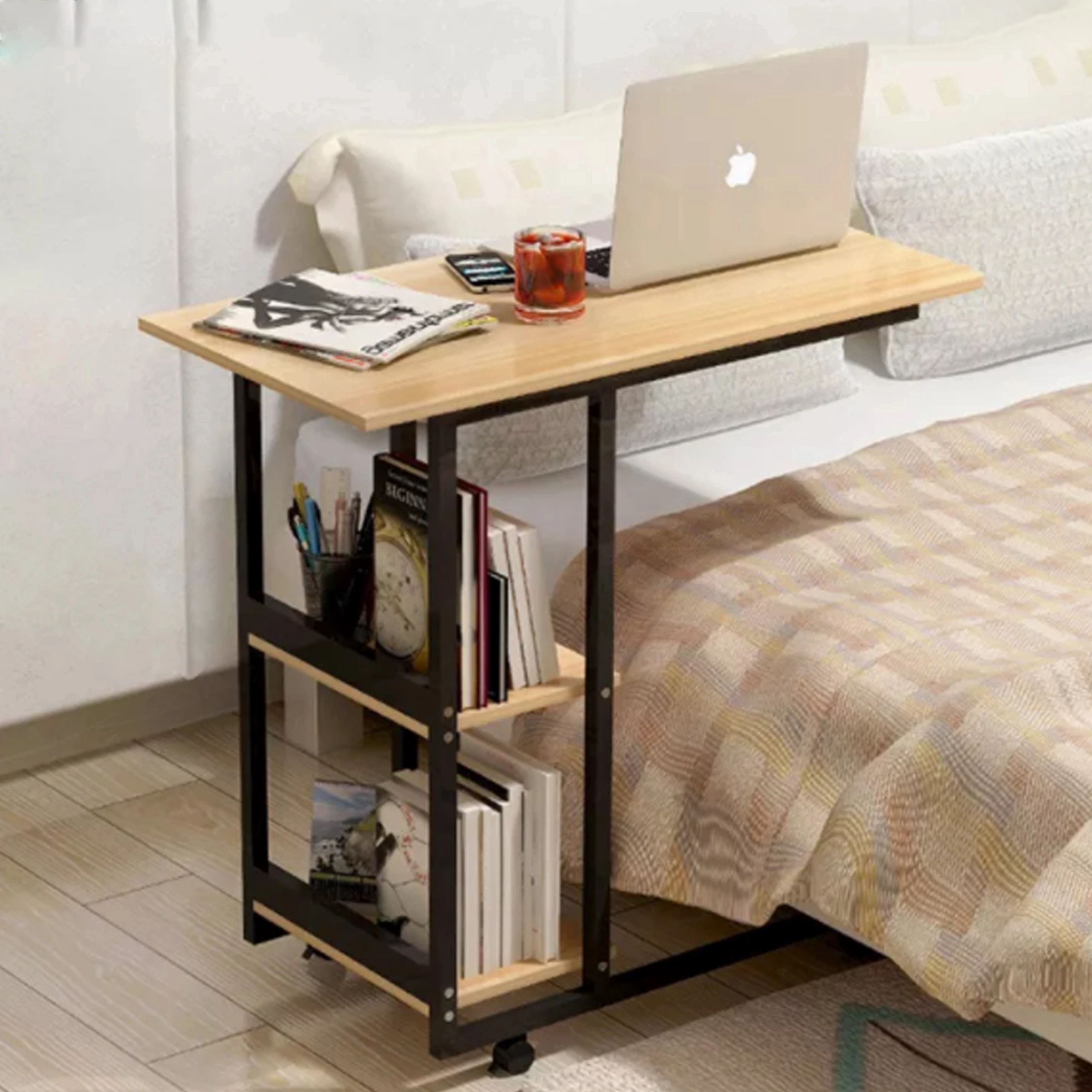 Desktop Desk With Simple Movable Study Table Computer Desk With Storage ...