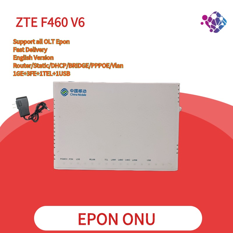 ZTE WIFI Modem EPON ONU F460 V6 ONT OLT 1GE+3FE English Version Second ...