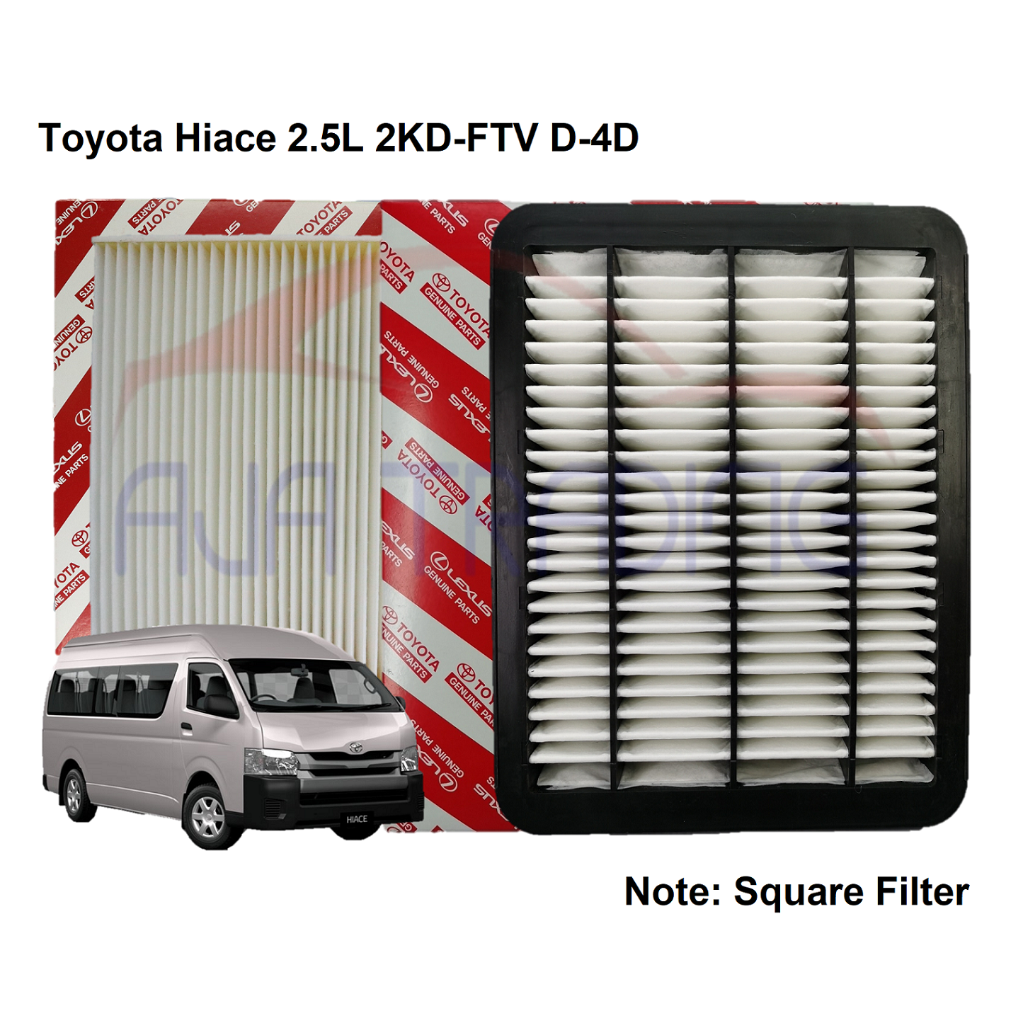Combo Air Filter and Cabin Filter for Toyota Hiace 2.5 2KD (2013-2018 ...