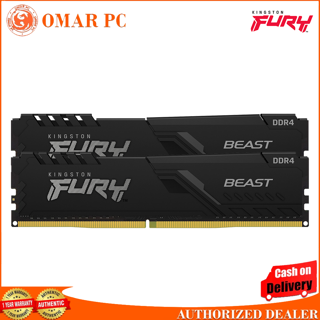 KINGSTON FURY BEAST 8GB DDR4 3200MHZ CL16 (KF432C16BBA/8) | Lazada PH