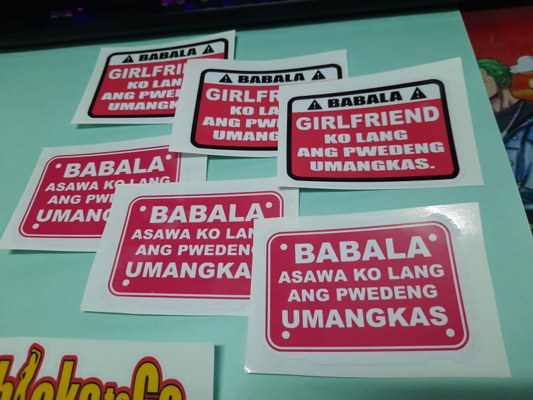 Babala Asawa Ko Lang Pwede Umangkas Dito Sticker, Babala Girlfriend Ko ...