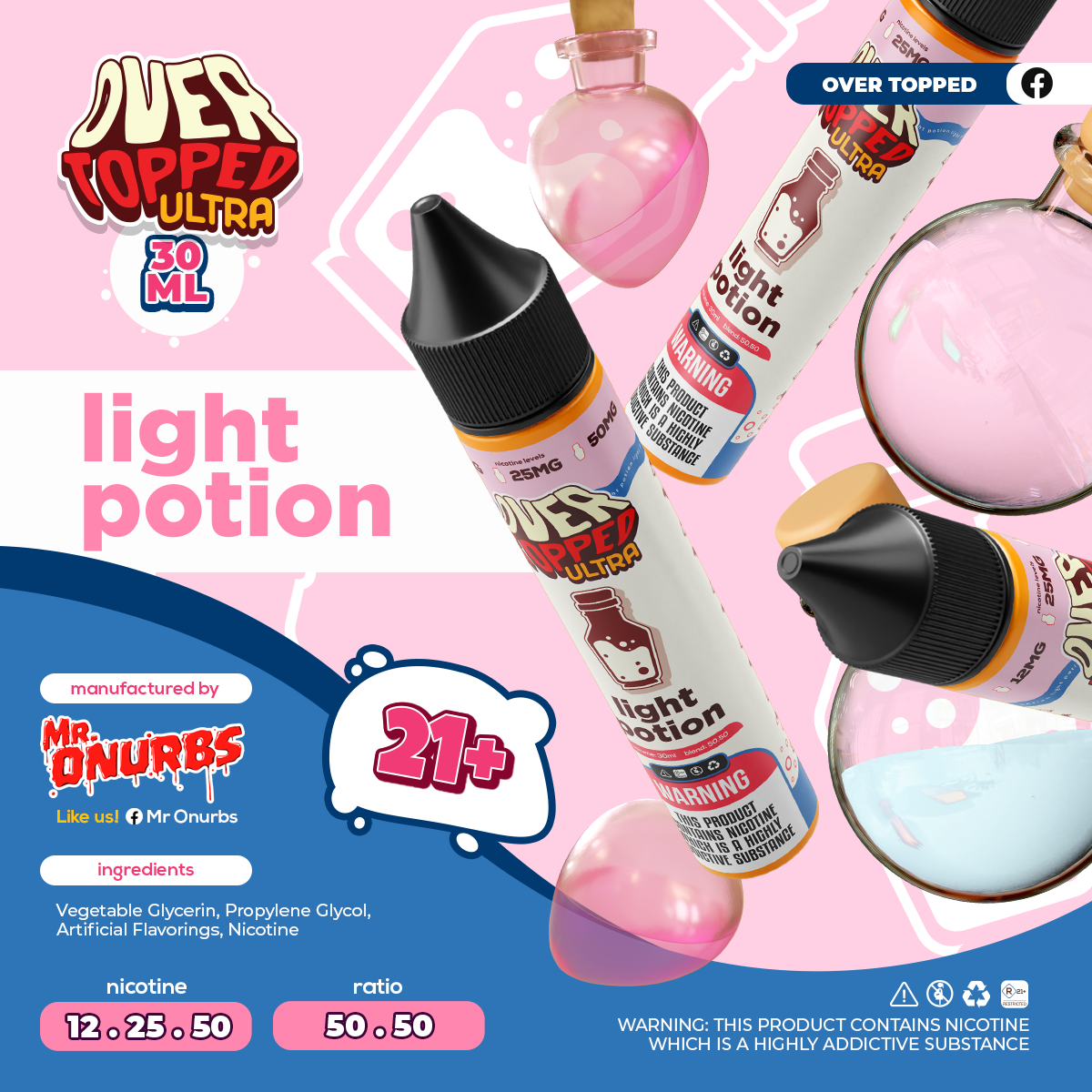 [AUTHENTIC] Overtopped Saltnic by Mr Onurbs 30ml | Overtopped Ultra | E Juice | E Liquid Saltnic ...