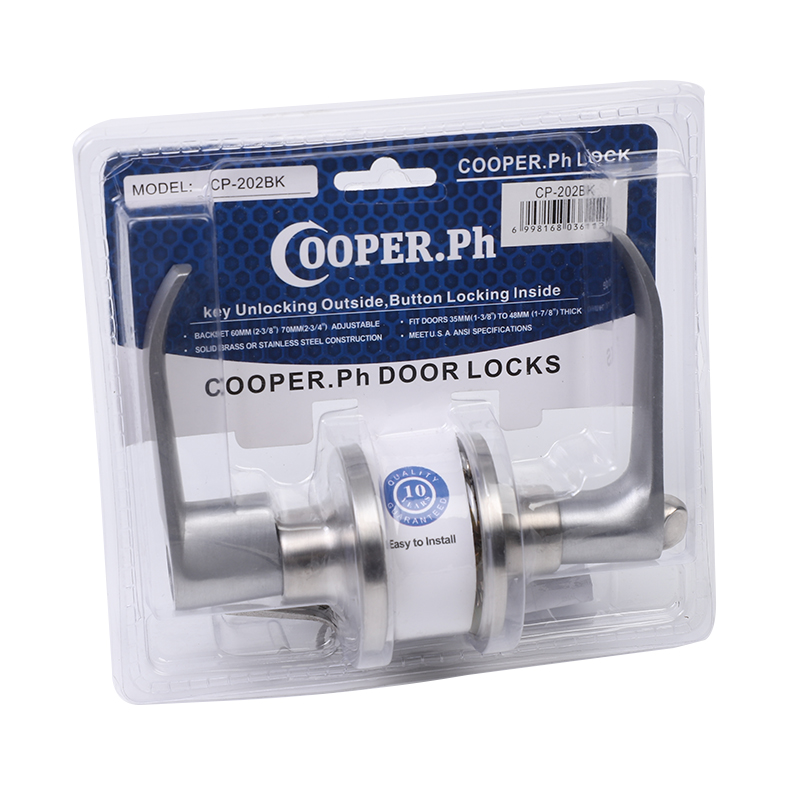 CP-202 Cooper lever type lock black doorknob Stainless Steel Lockset ...